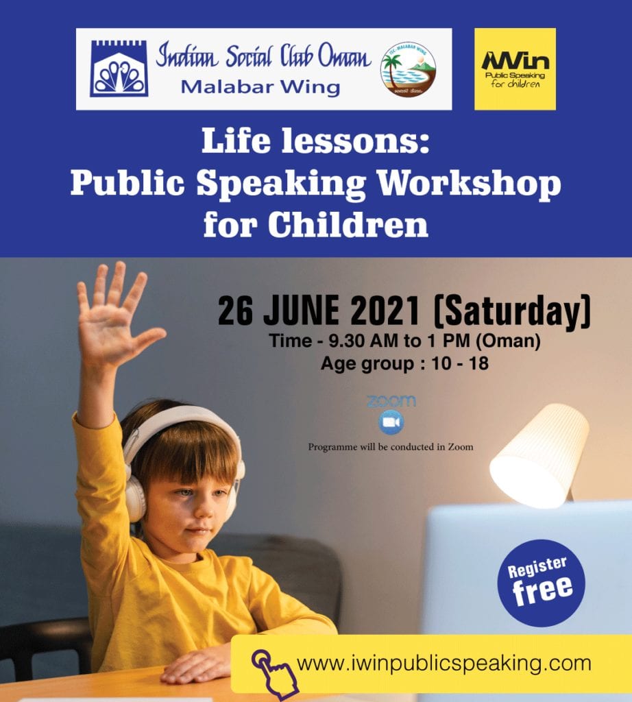 Life lessons: Public Speaking Workshop for Children on 26th June was ...